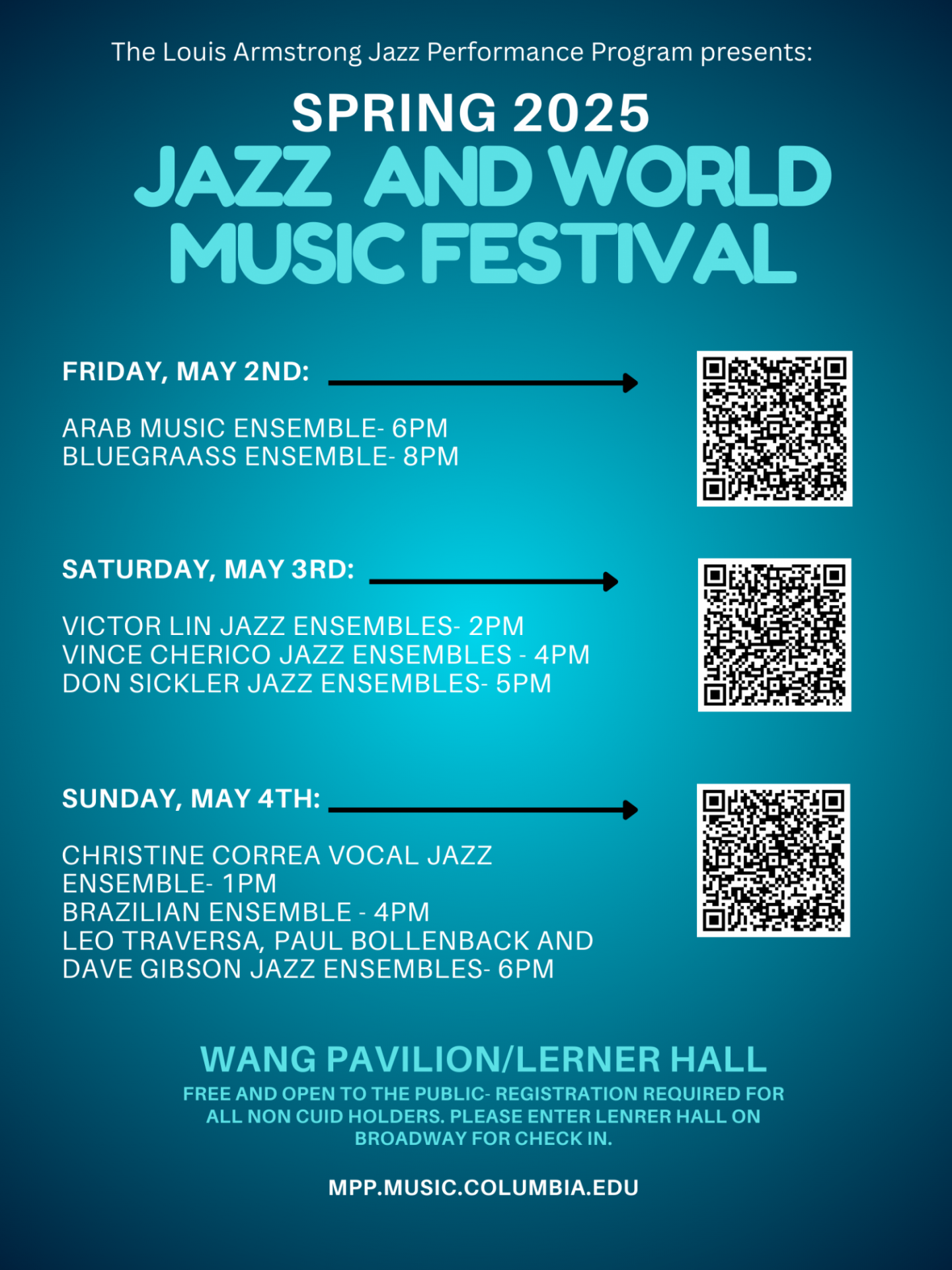 Spring Jazz Festival - May 3 | Music Performance Program